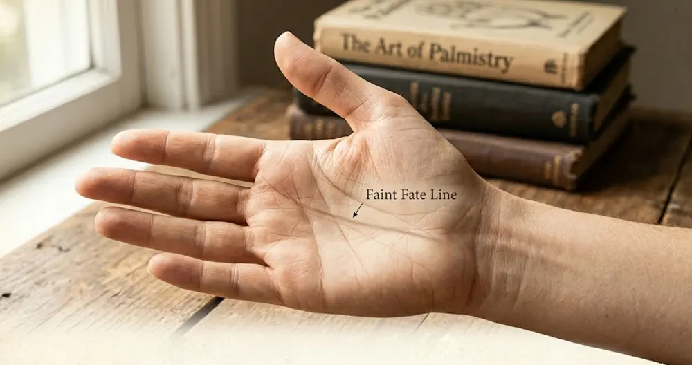 Faint Fate Line in Palmistry: Gradual Career Development