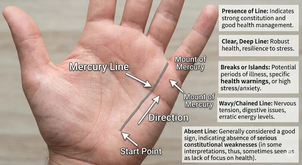 Mercury Line Palmistry: Stress & Health Guide